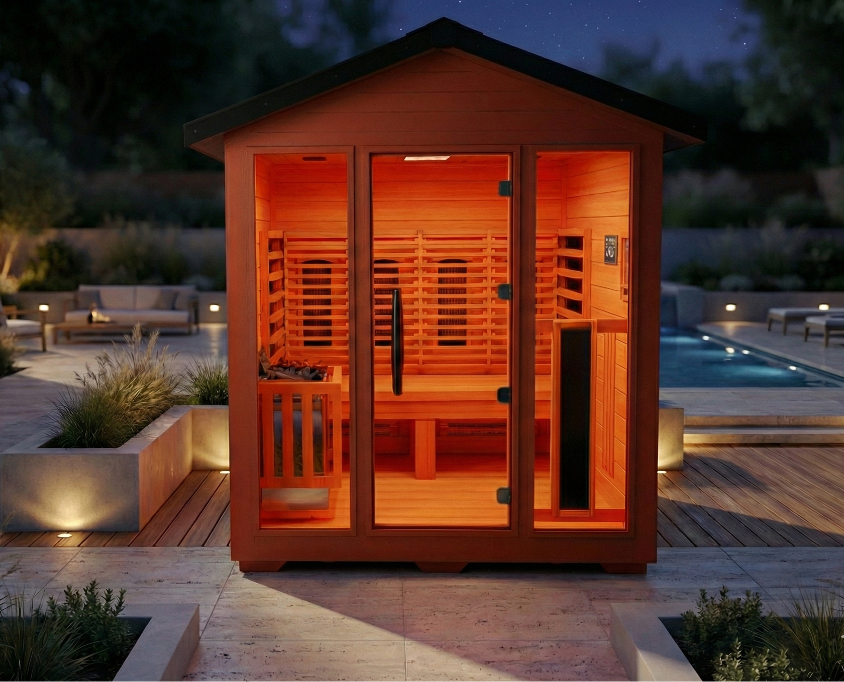 Nature 7™ Outdoor Sauna - Industries First Hot Yoga Sauna - Nature7 V2 ...